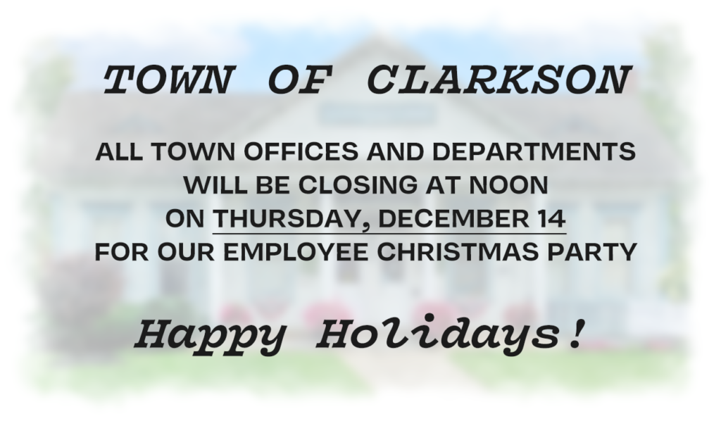 December 2023 – Town of Clarkson